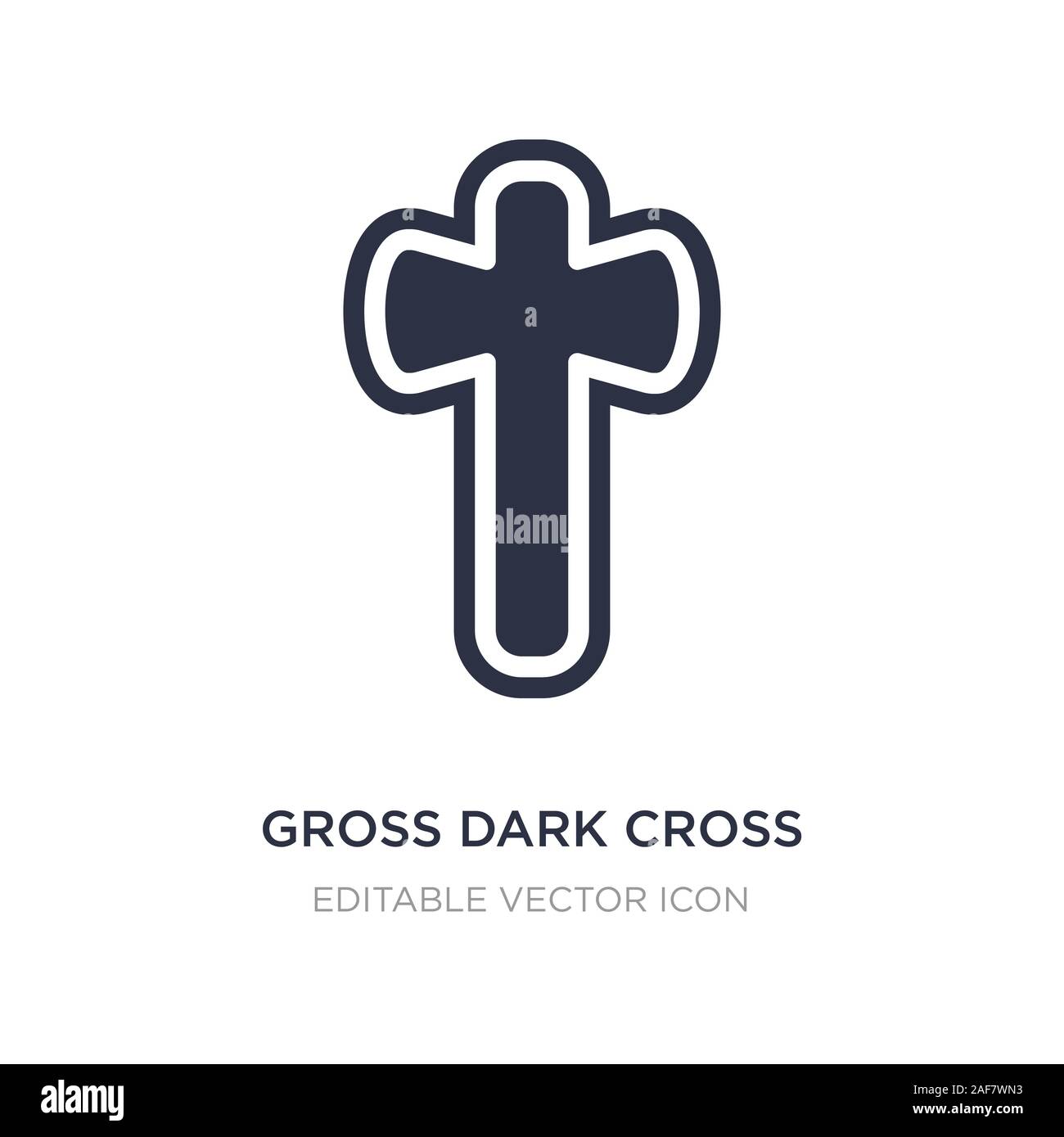 gross dark cross icon on white background. Simple element illustration ...