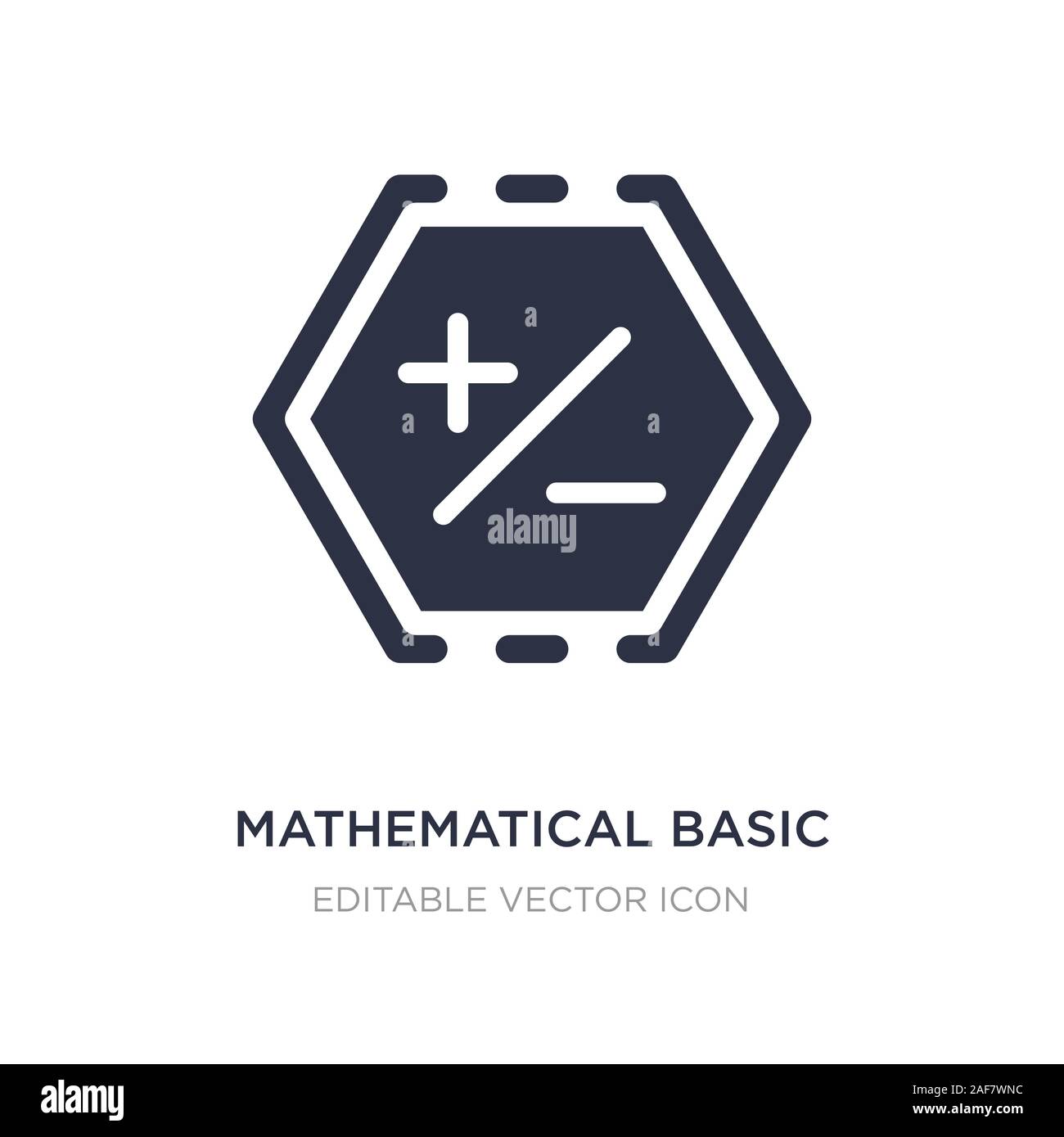 mathematical basic icon on white background. Simple element ...