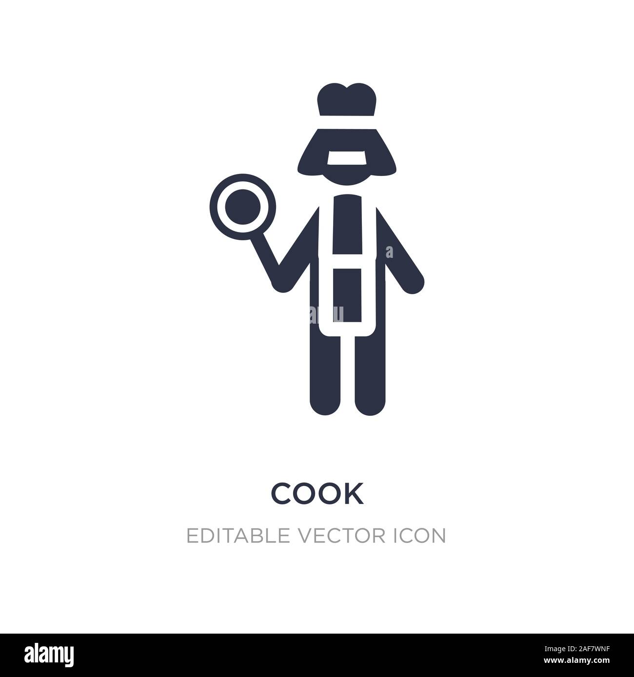 cook icon on white background. Simple element illustration from People ...