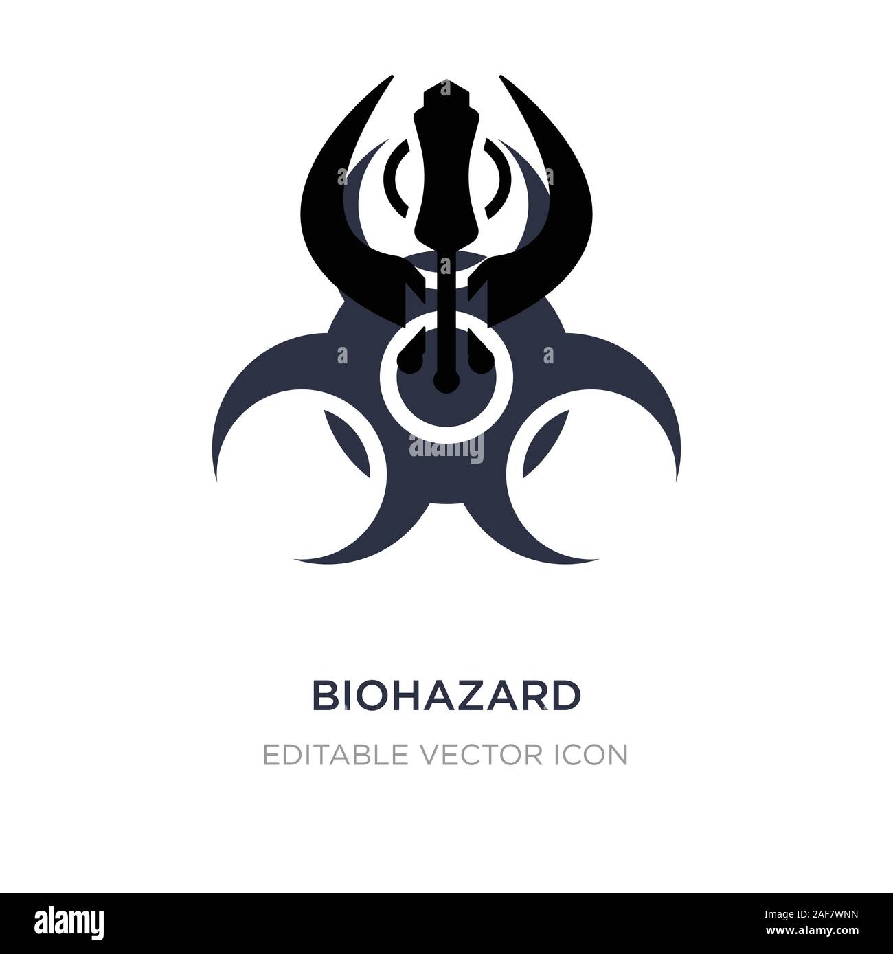 biohazard icon on white background. Simple element illustration from ...