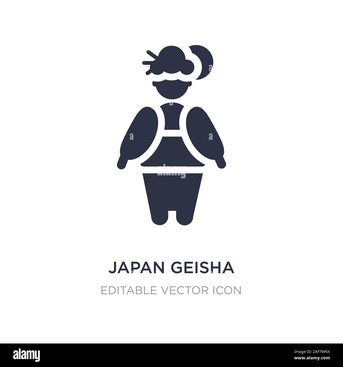japan geisha icon on white background. Simple element illustration from ...
