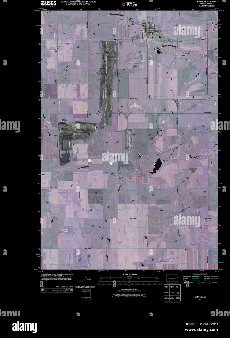 Center north dakota map hi-res stock photography and images - Alamy