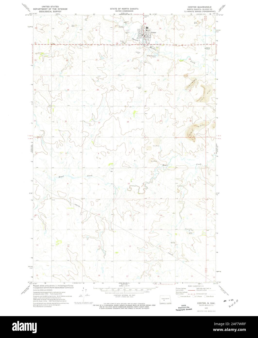 Center north dakota map hi-res stock photography and images - Alamy