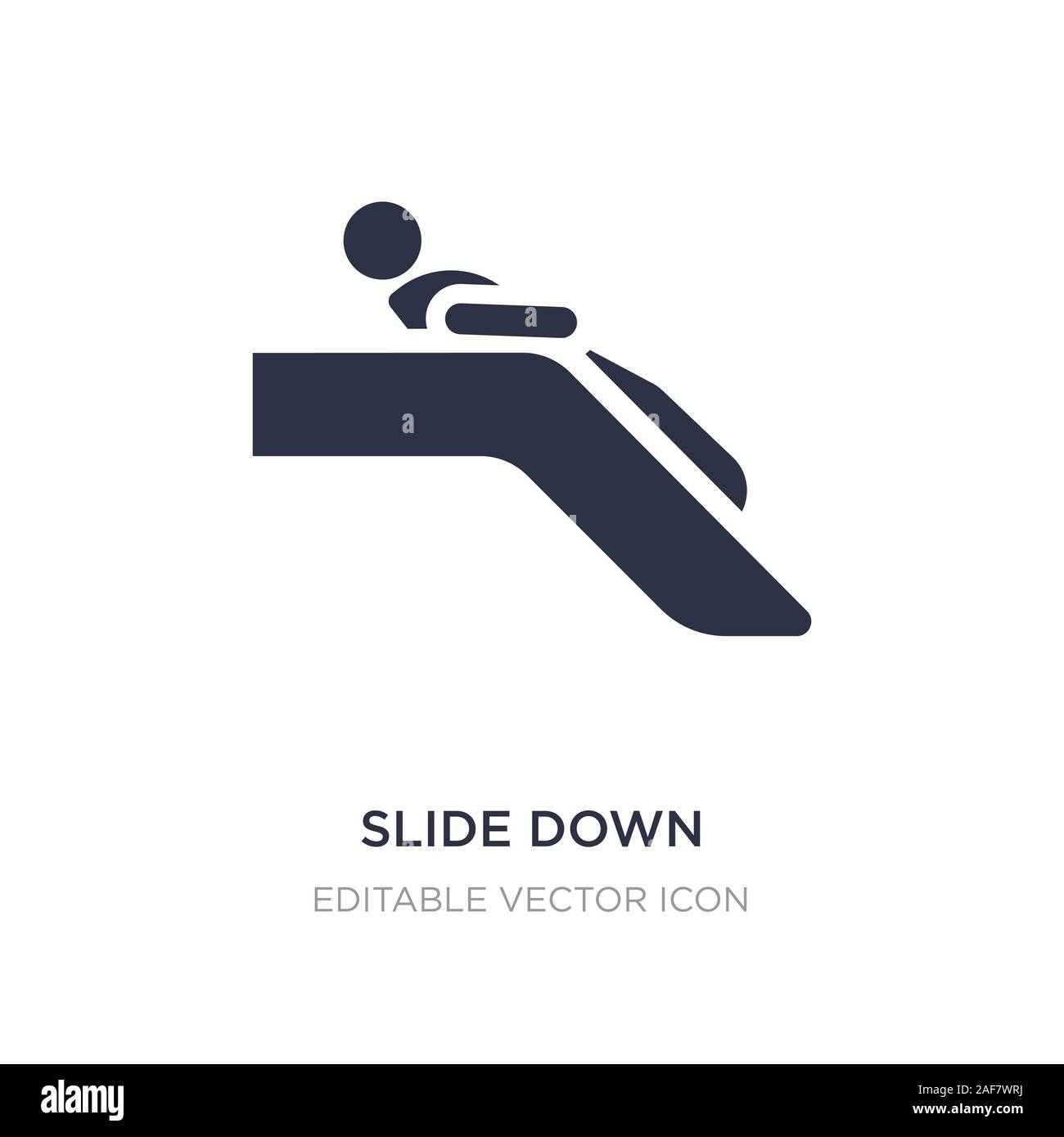 slide down icon on white background. Simple element illustration from ...