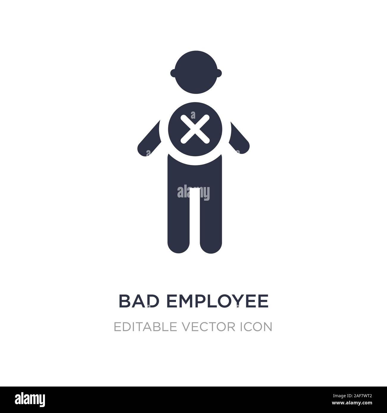 bad employee icon on white background. Simple element illustration from ...