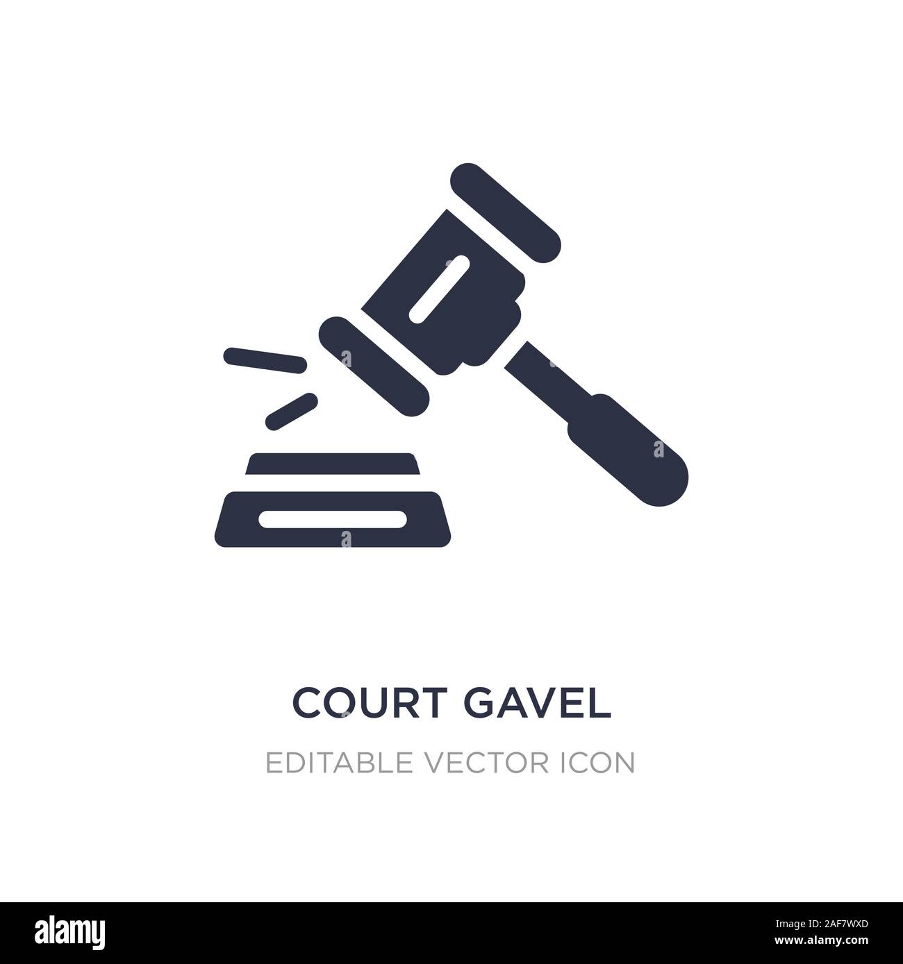court gavel icon on white background. Simple element illustration from ...
