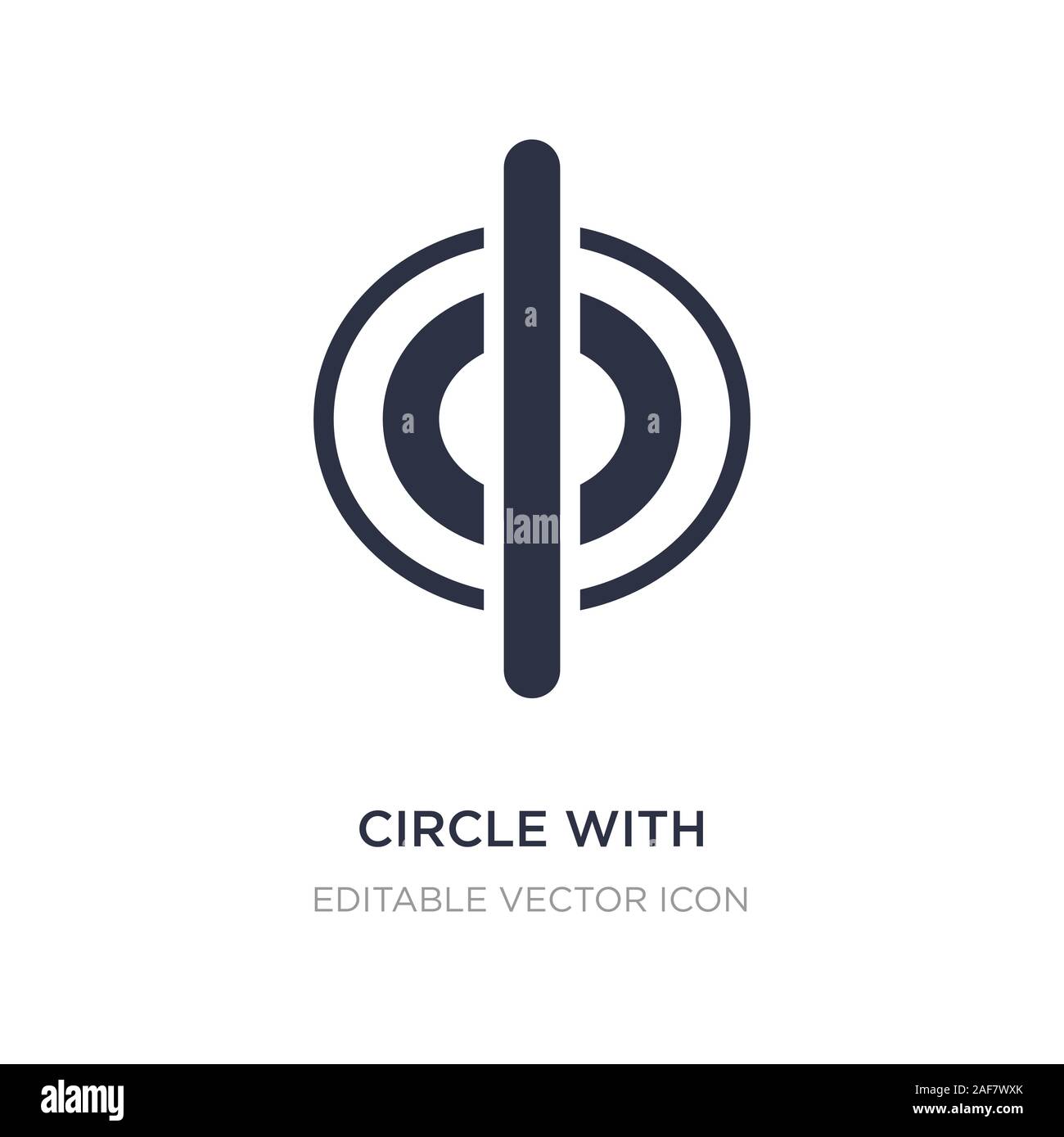 Circle With Vertical Line Through It