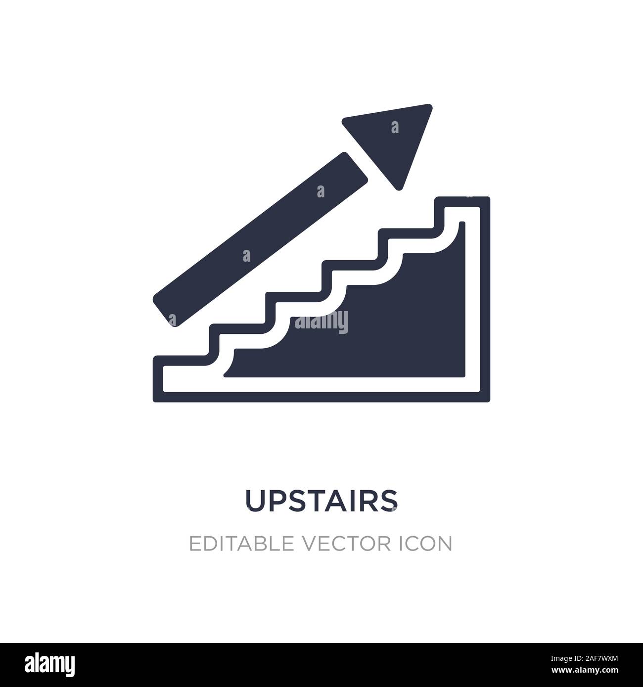 upstairs icon on white background. Simple element illustration from ...