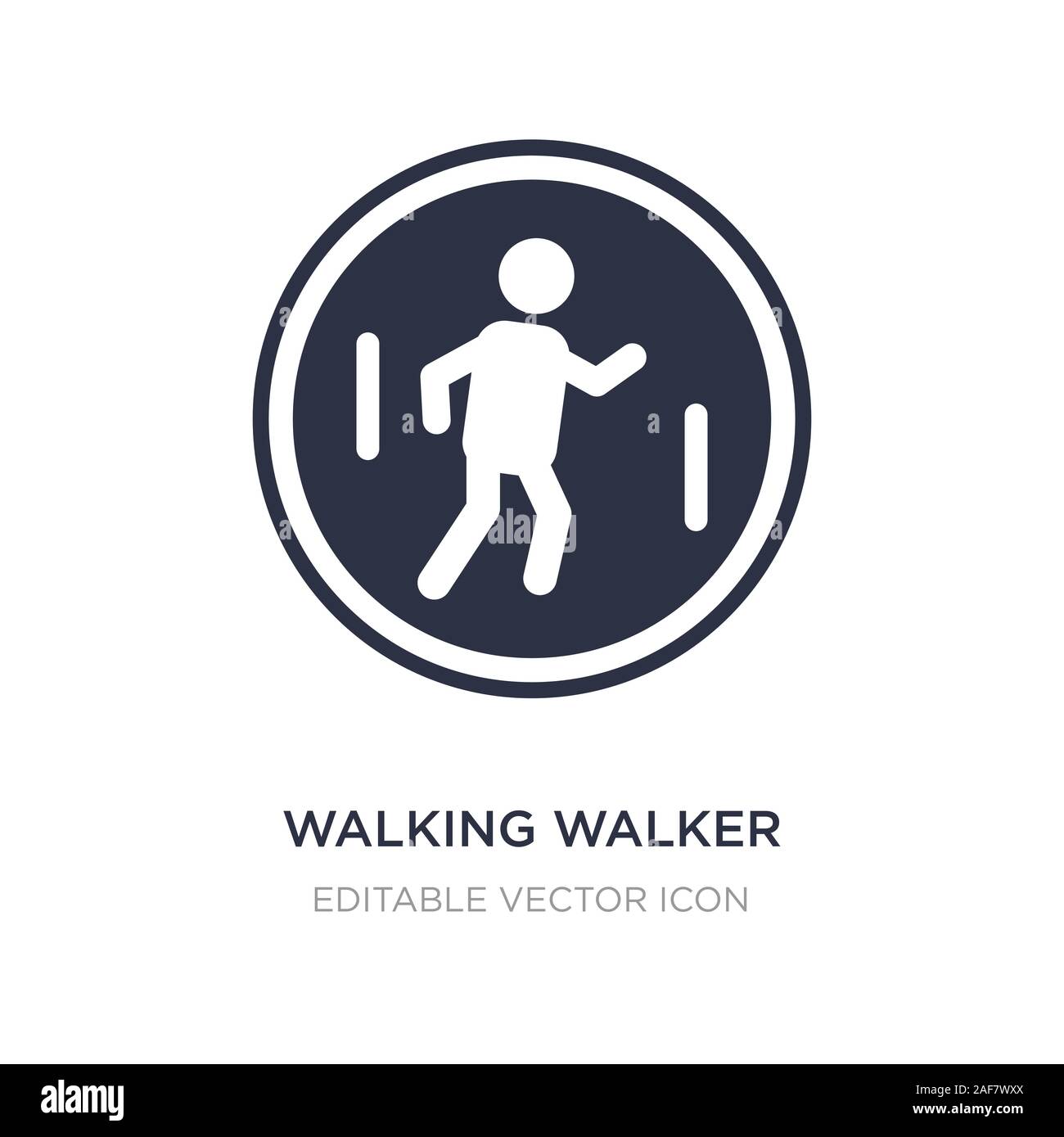 walking walker traffic icon on white background. Simple element ...