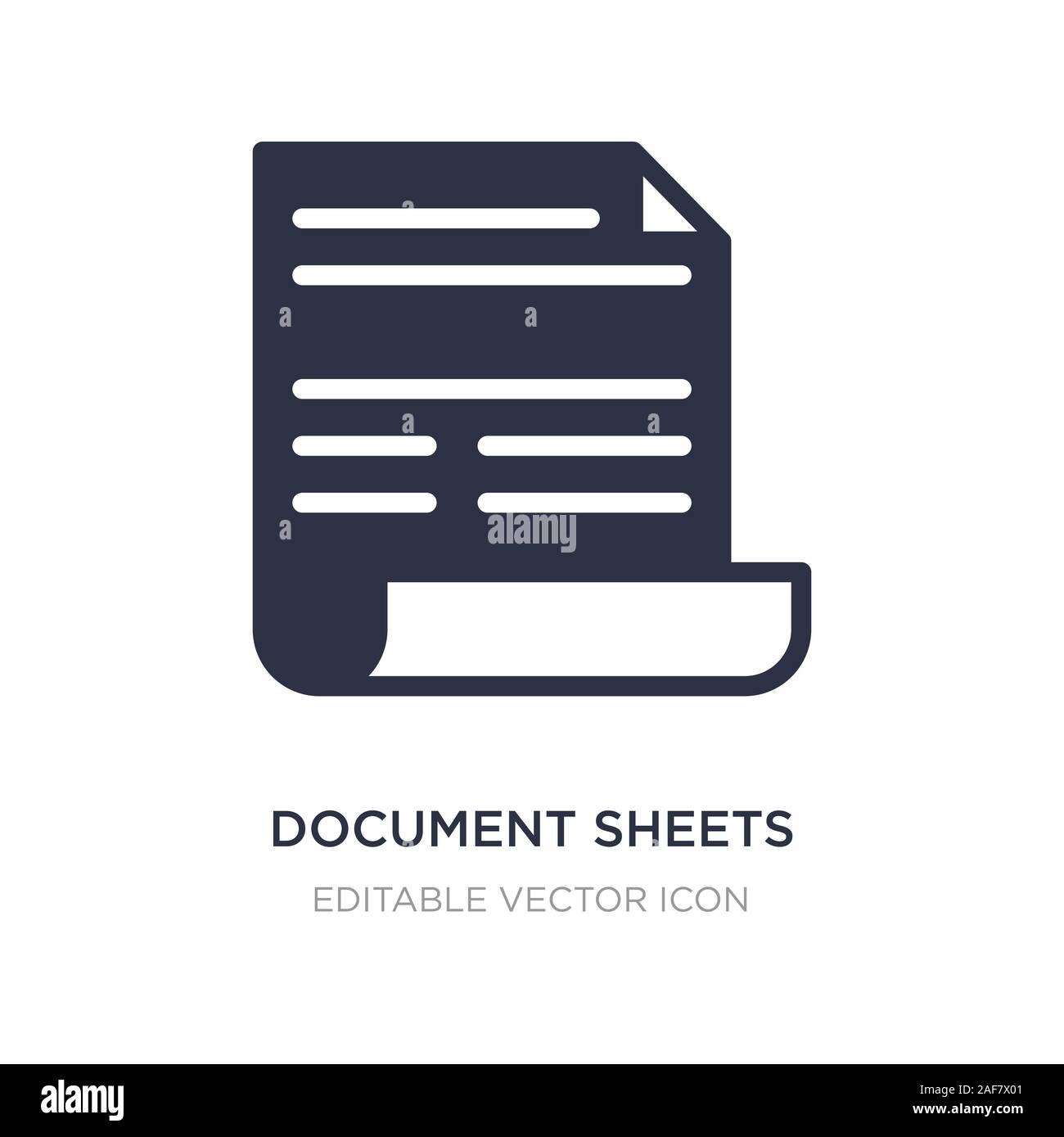 document sheets icon on white background. Simple element illustration ...