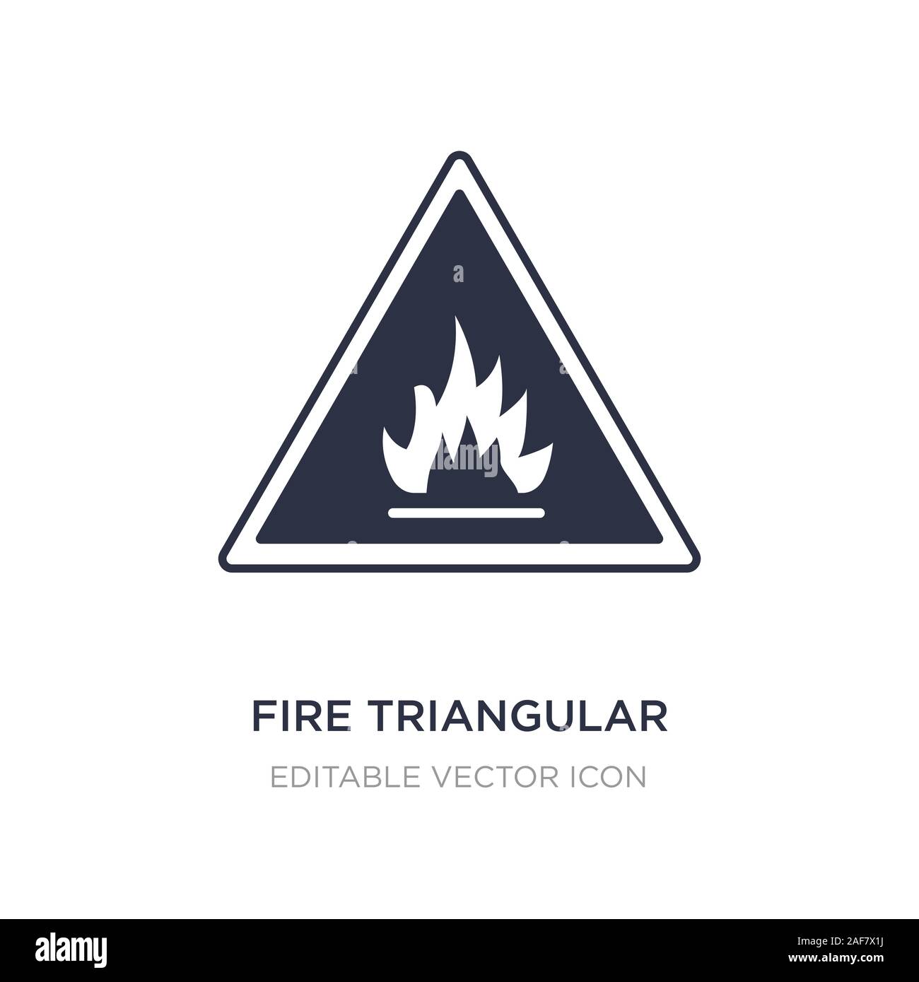 fire triangular icon on white background. Simple element illustration ...