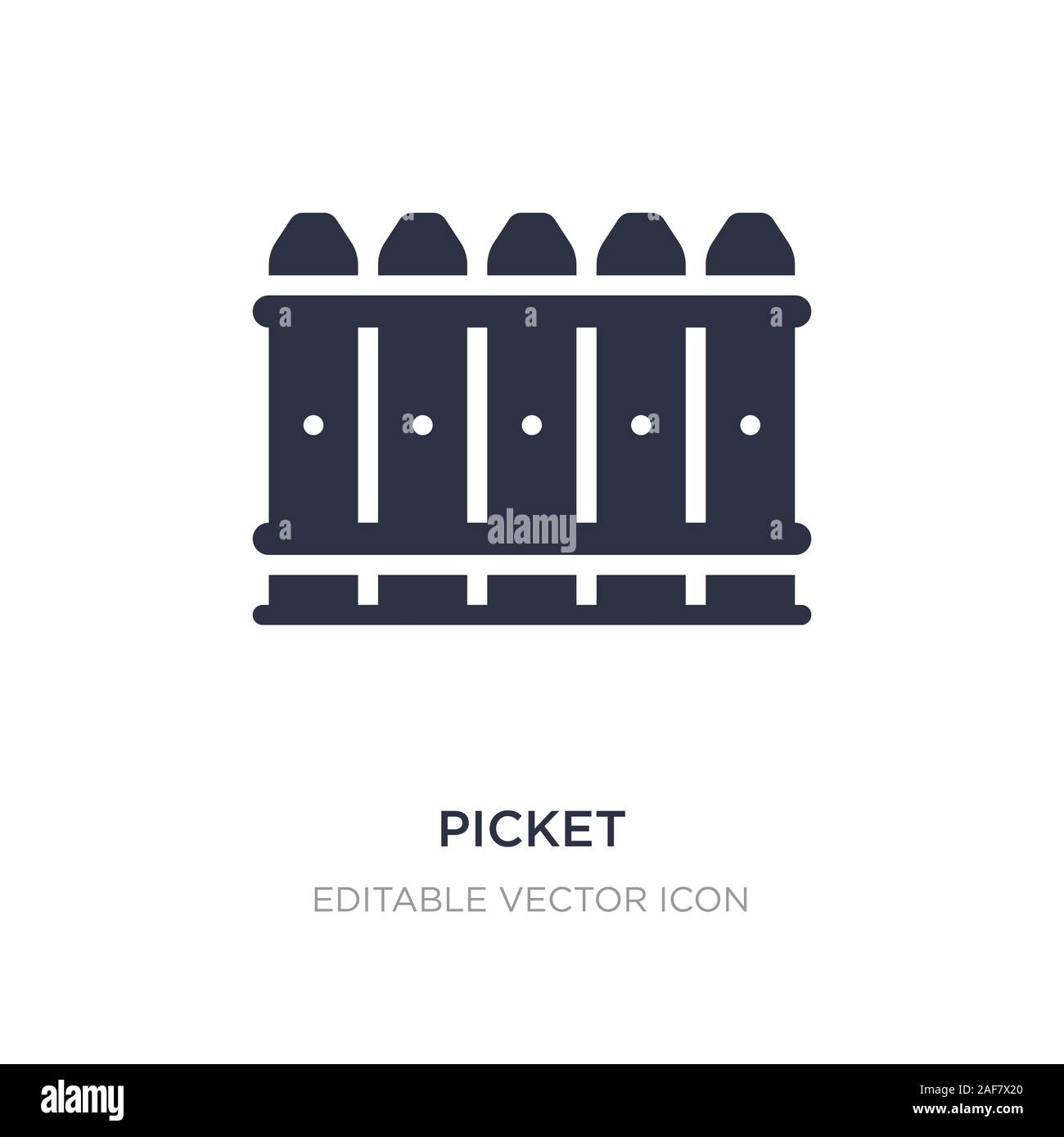 picket icon on white background. Simple element illustration from ...