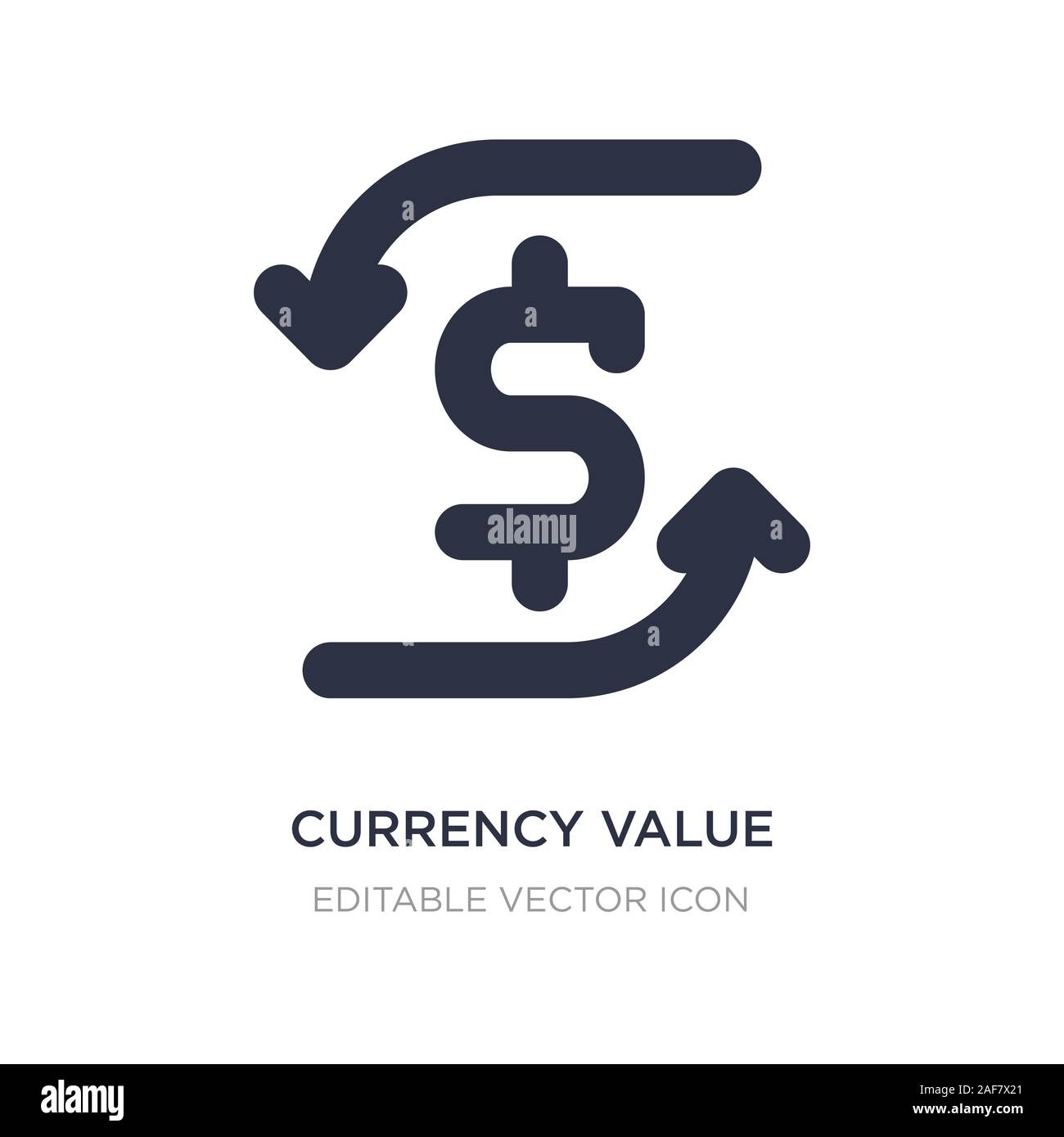 currency value icon on white background. Simple element illustration ...