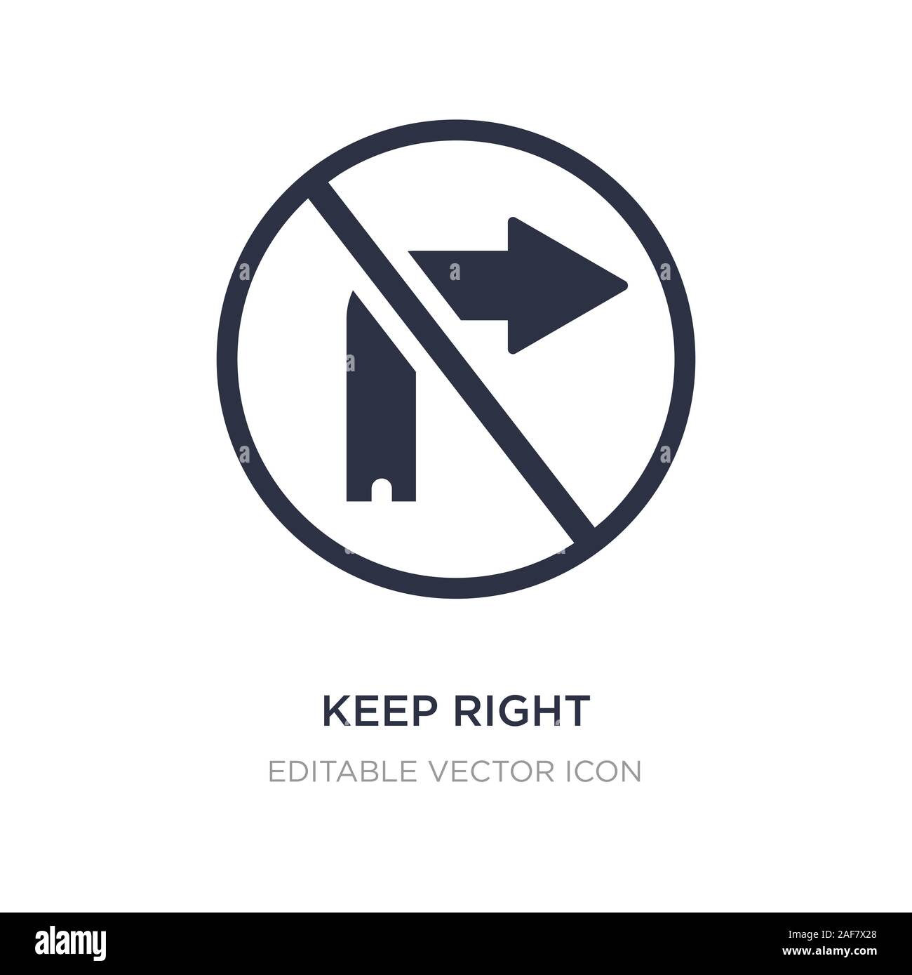 keep right icon on white background. Simple element illustration from ...