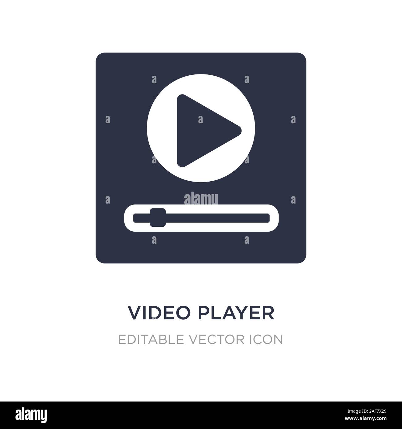 video player icon on white background. Simple element illustration from ...