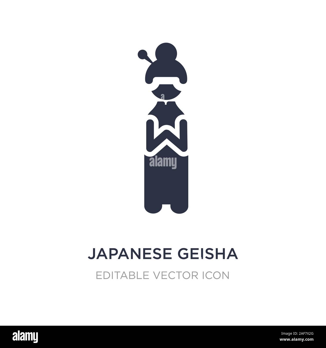 japanese geisha icon on white background. Simple element illustration ...