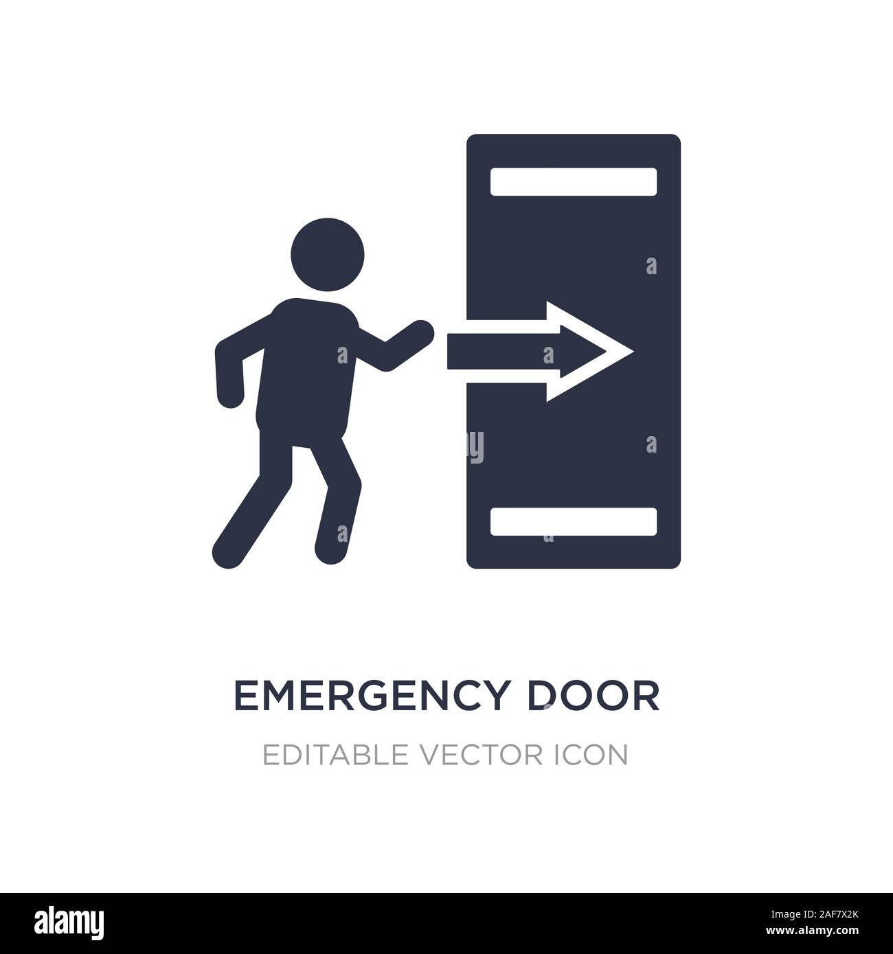 emergency door icon on white background. Simple element illustration ...
