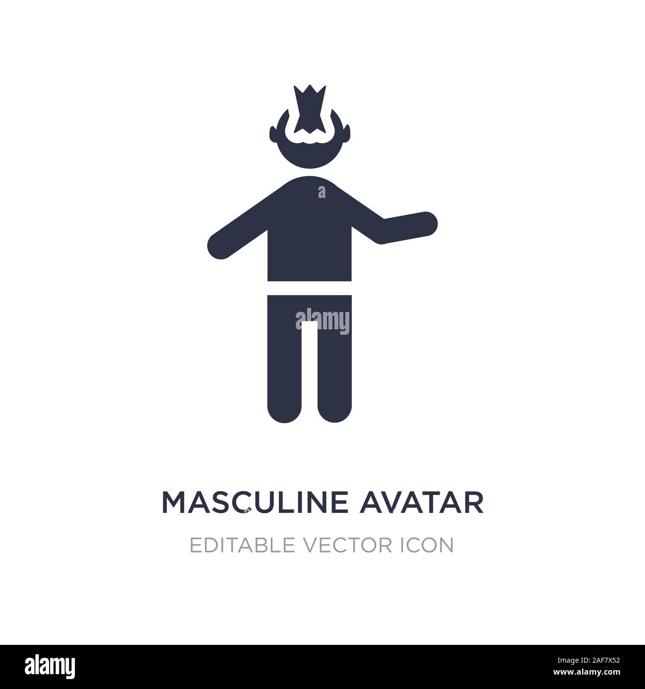 masculine avatar icon on white background. Simple element illustration ...