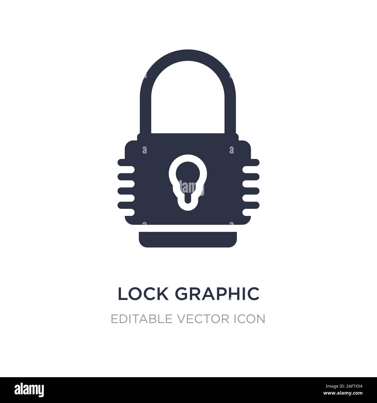 lock graphic interface security icon on white background. Simple ...
