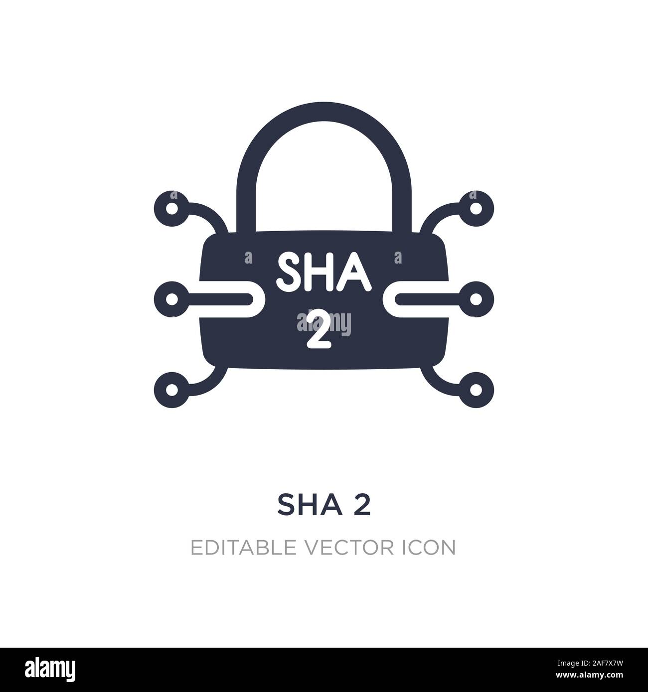sha 2 icon on white background. Simple element illustration from ...