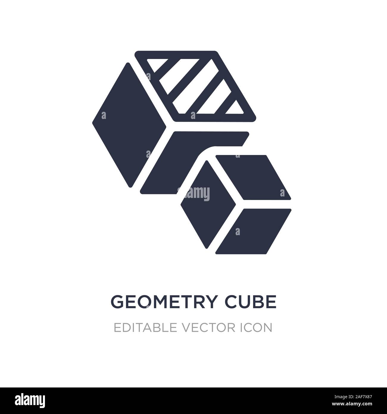 geometry cube icon on white background. Simple element illustration ...