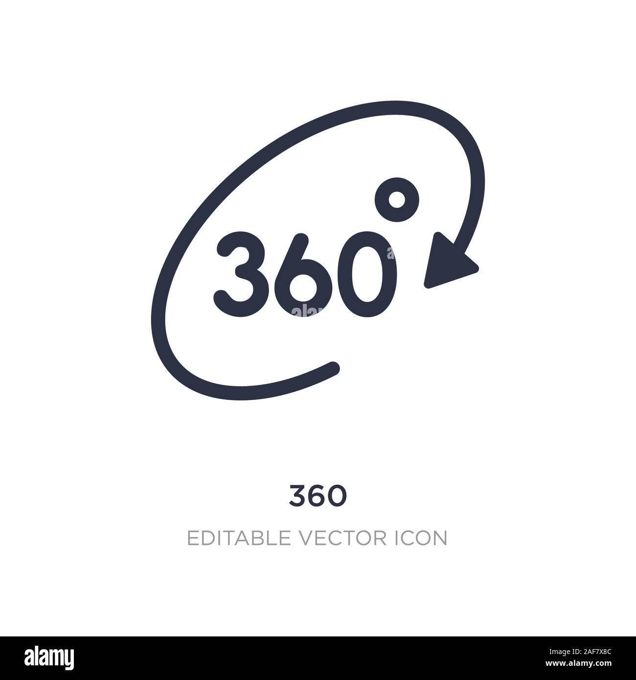 360 icon on white background. Simple element illustration from Shapes ...