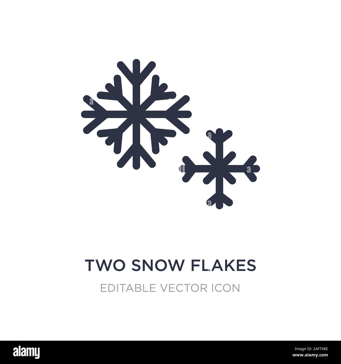two snow flakes icon on white background. Simple element illustration ...