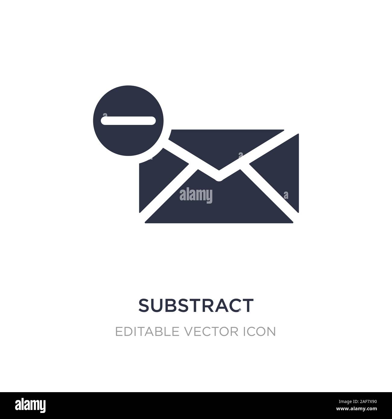 substract icon on white background. Simple element illustration from ...