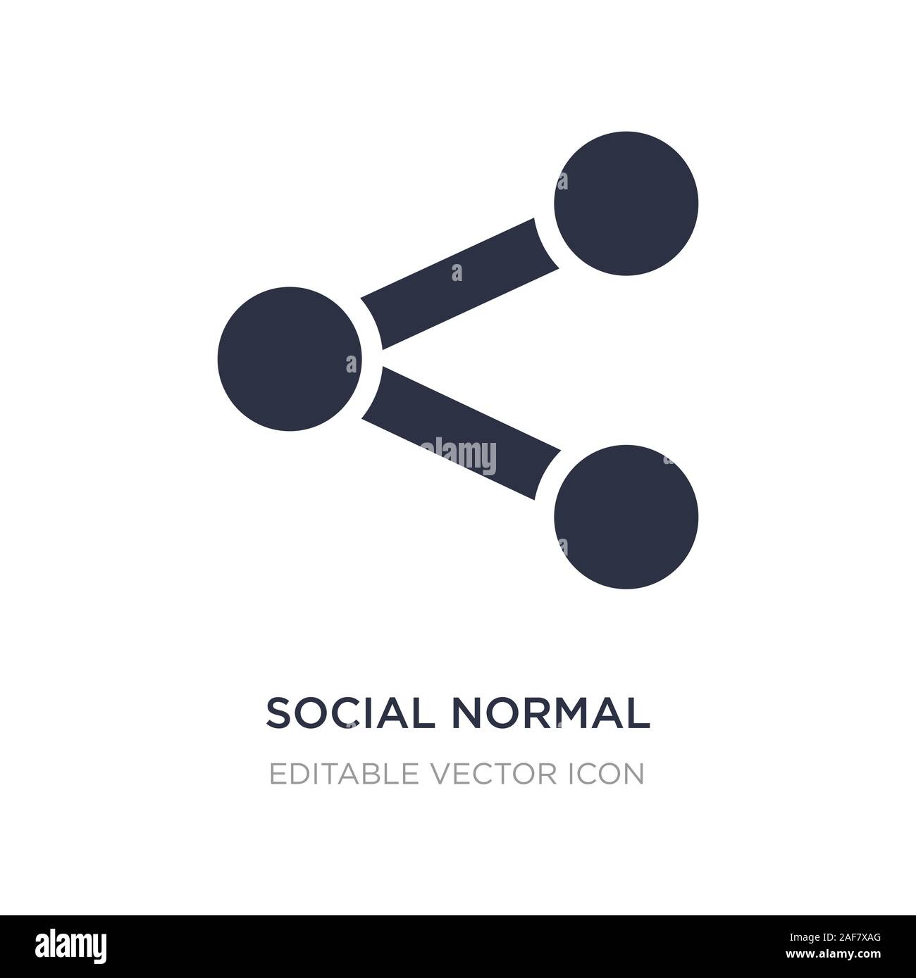 social normal icon on white background. Simple element illustration ...