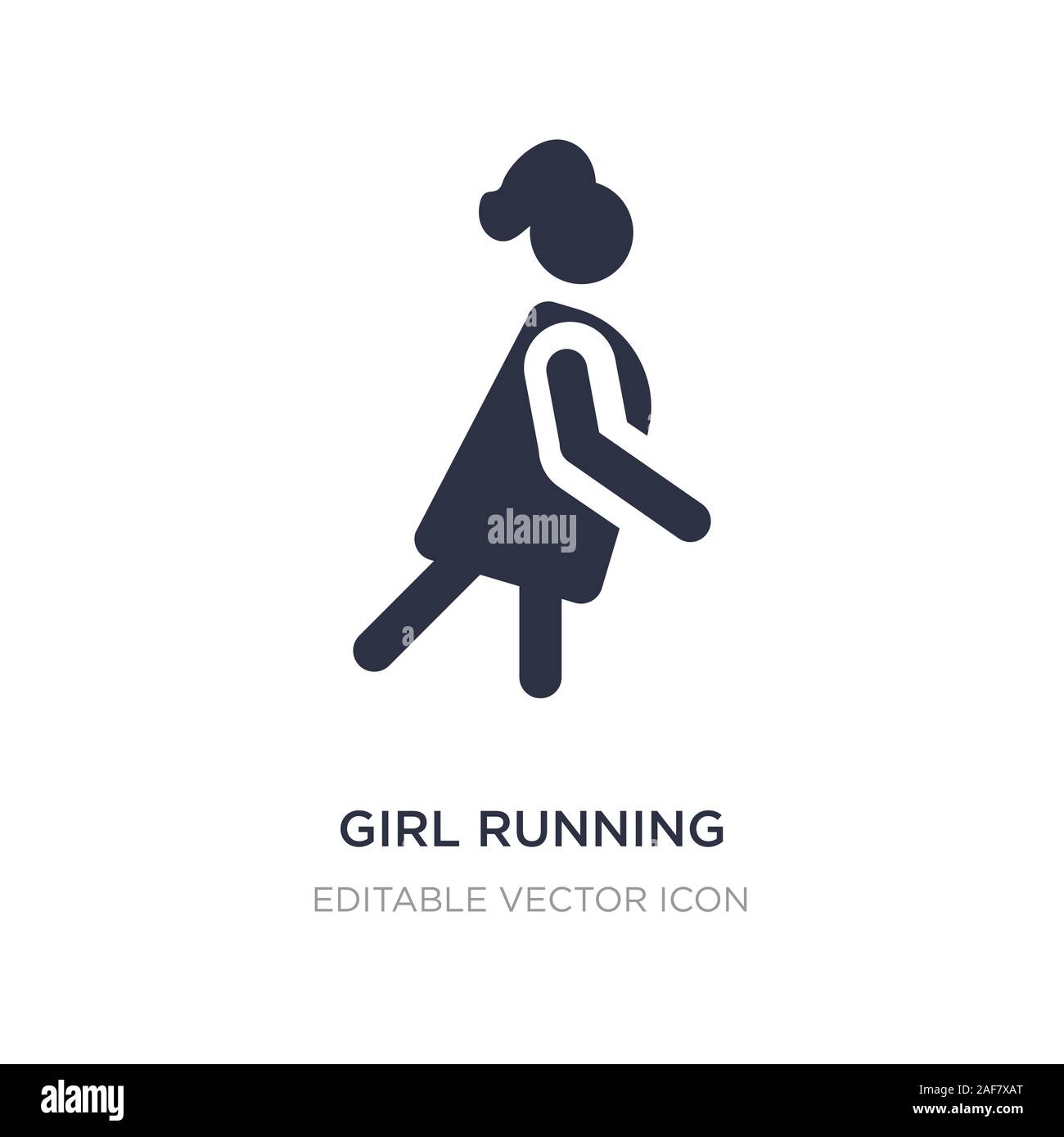 girl running icon on white background. Simple element illustration from ...