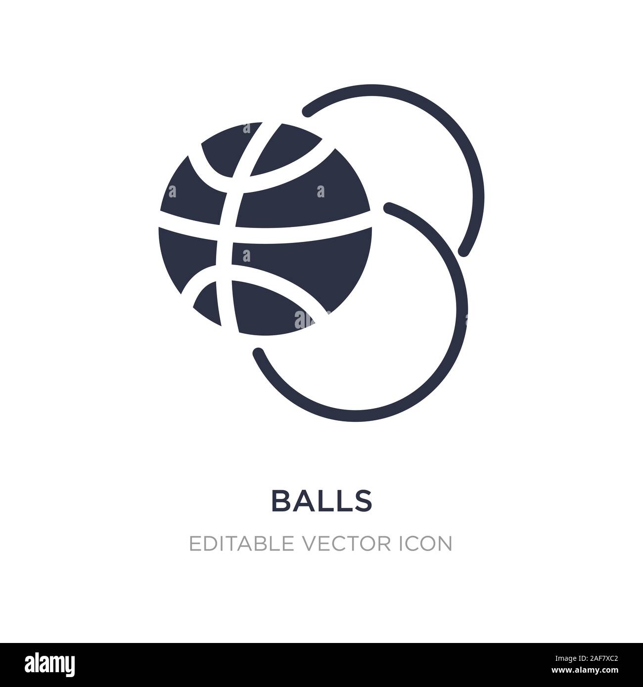 balls icon on white background. Simple element illustration from Sports ...
