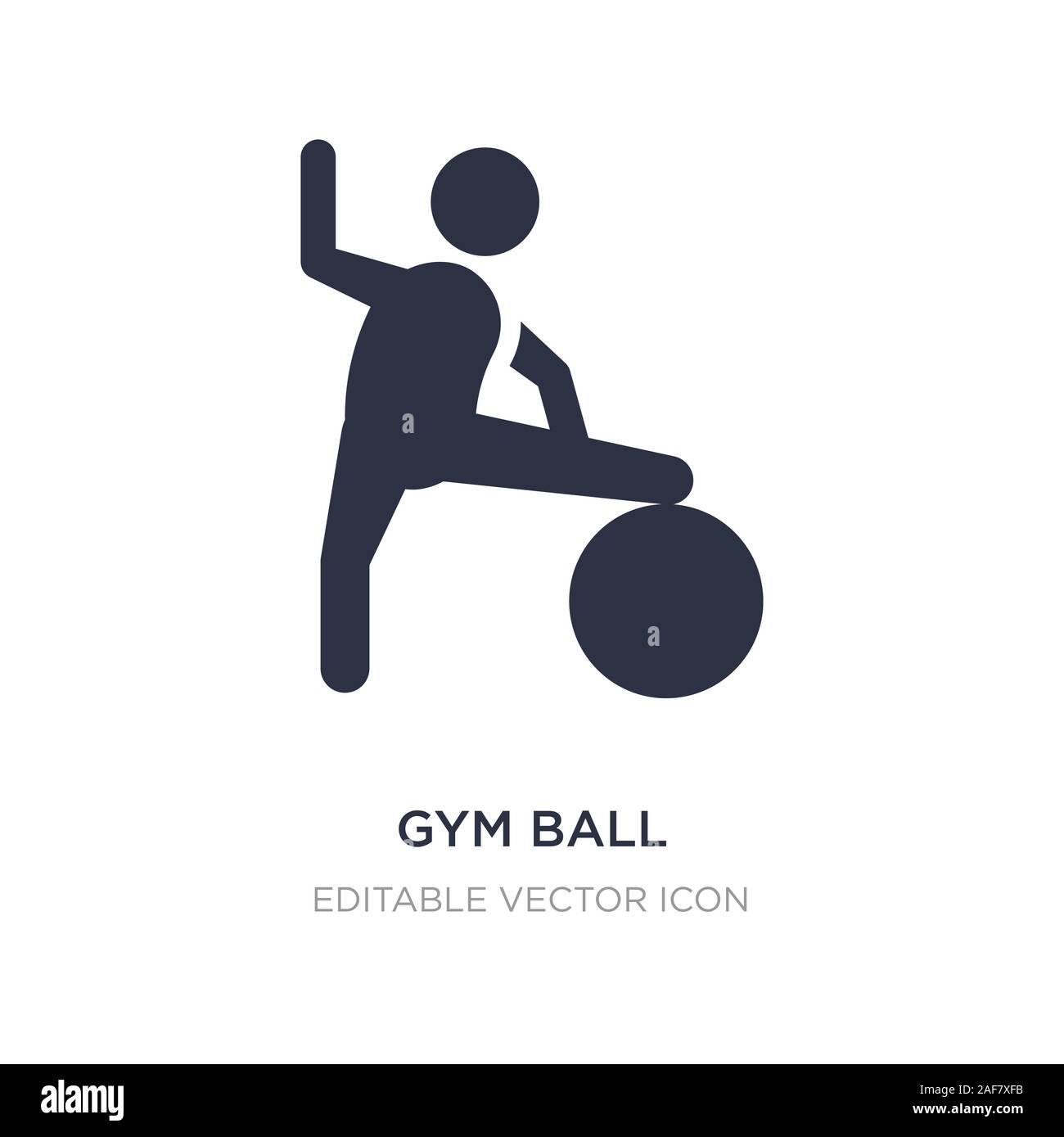 gym ball icon on white background. Simple element illustration from ...