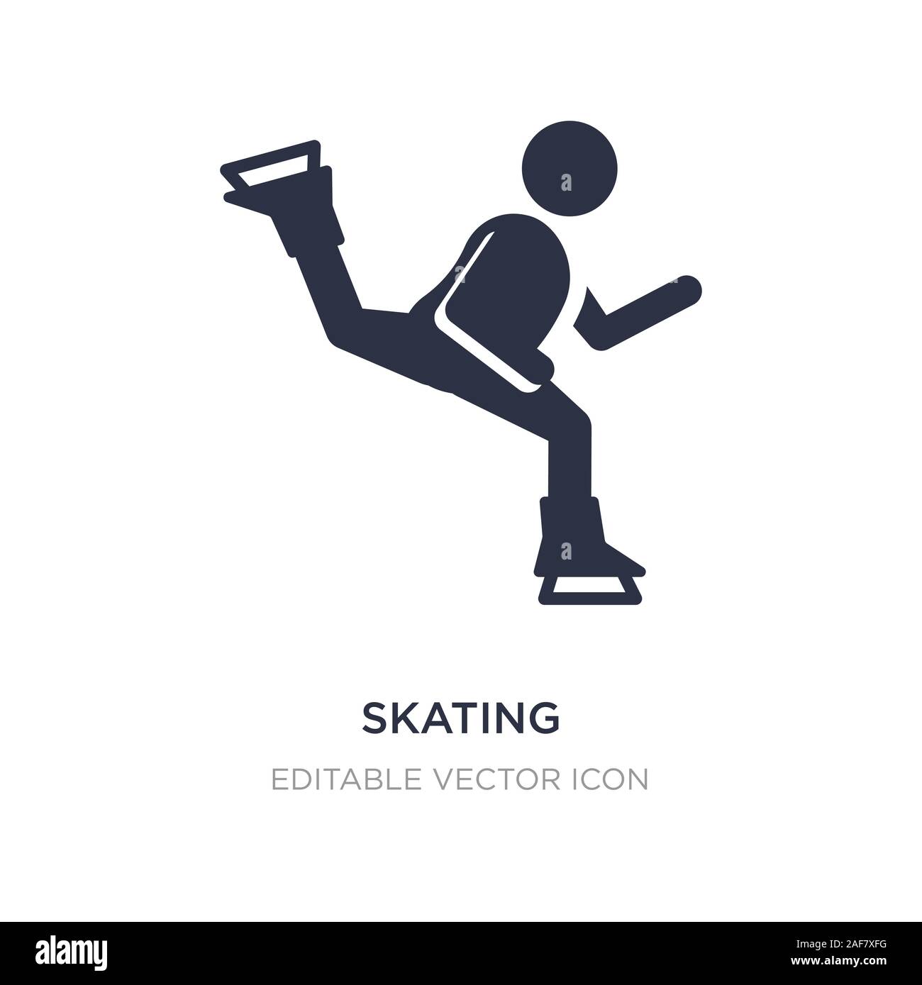 skating icon on white background. Simple element illustration from ...