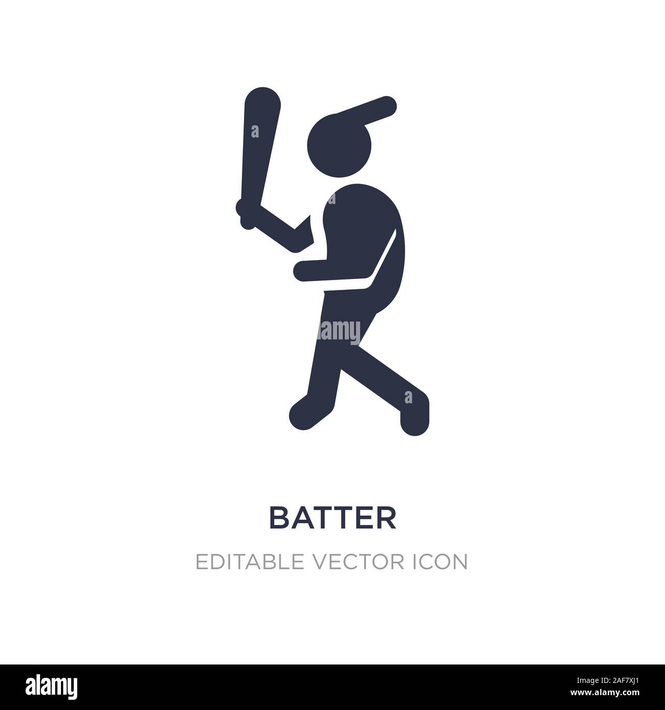 batter icon on white background. Simple element illustration from ...
