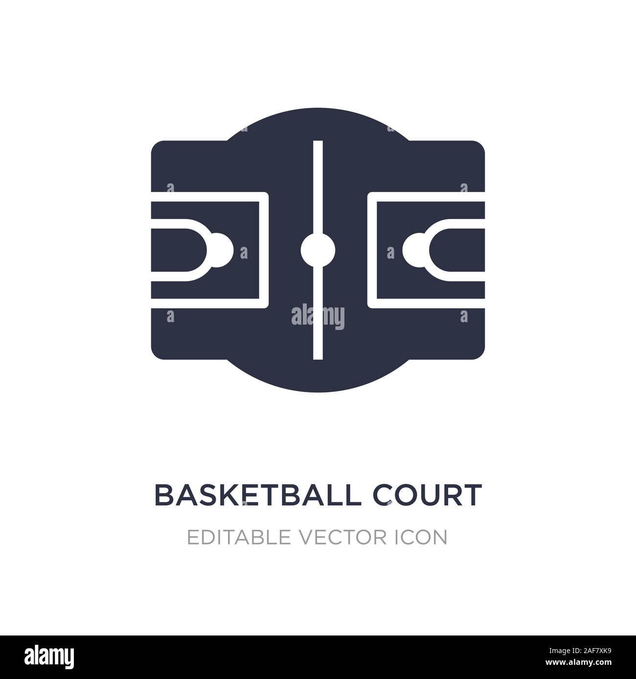 basketball court icon on white background. Simple element illustration ...