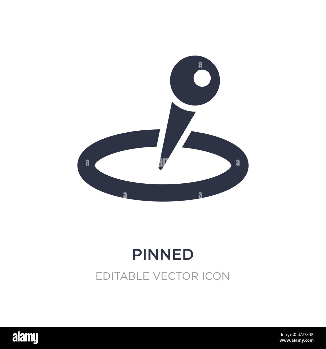 pinned icon on white background. Simple element illustration from Signs ...