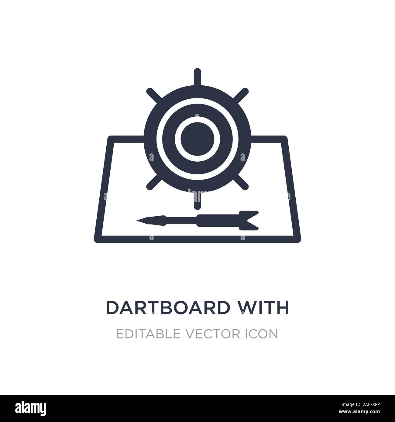 dartboard with dart icon on white background. Simple element ...