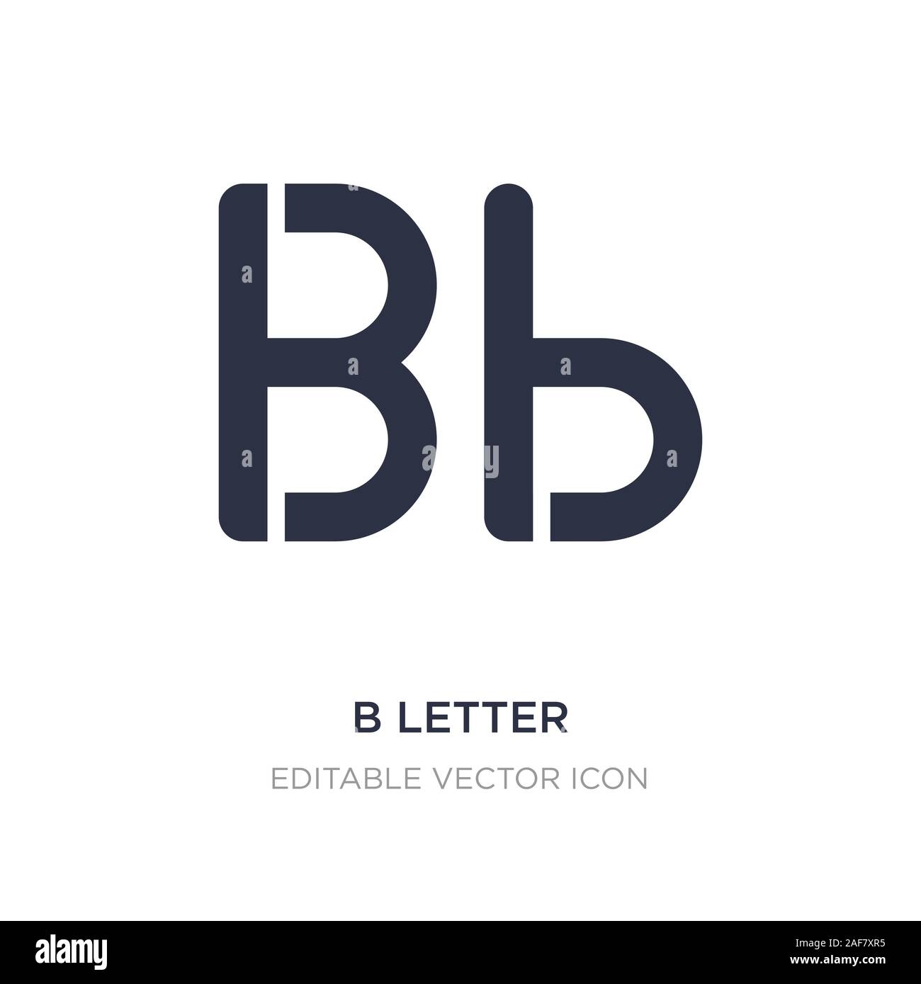 b letter icon on white background. Simple element illustration from ...