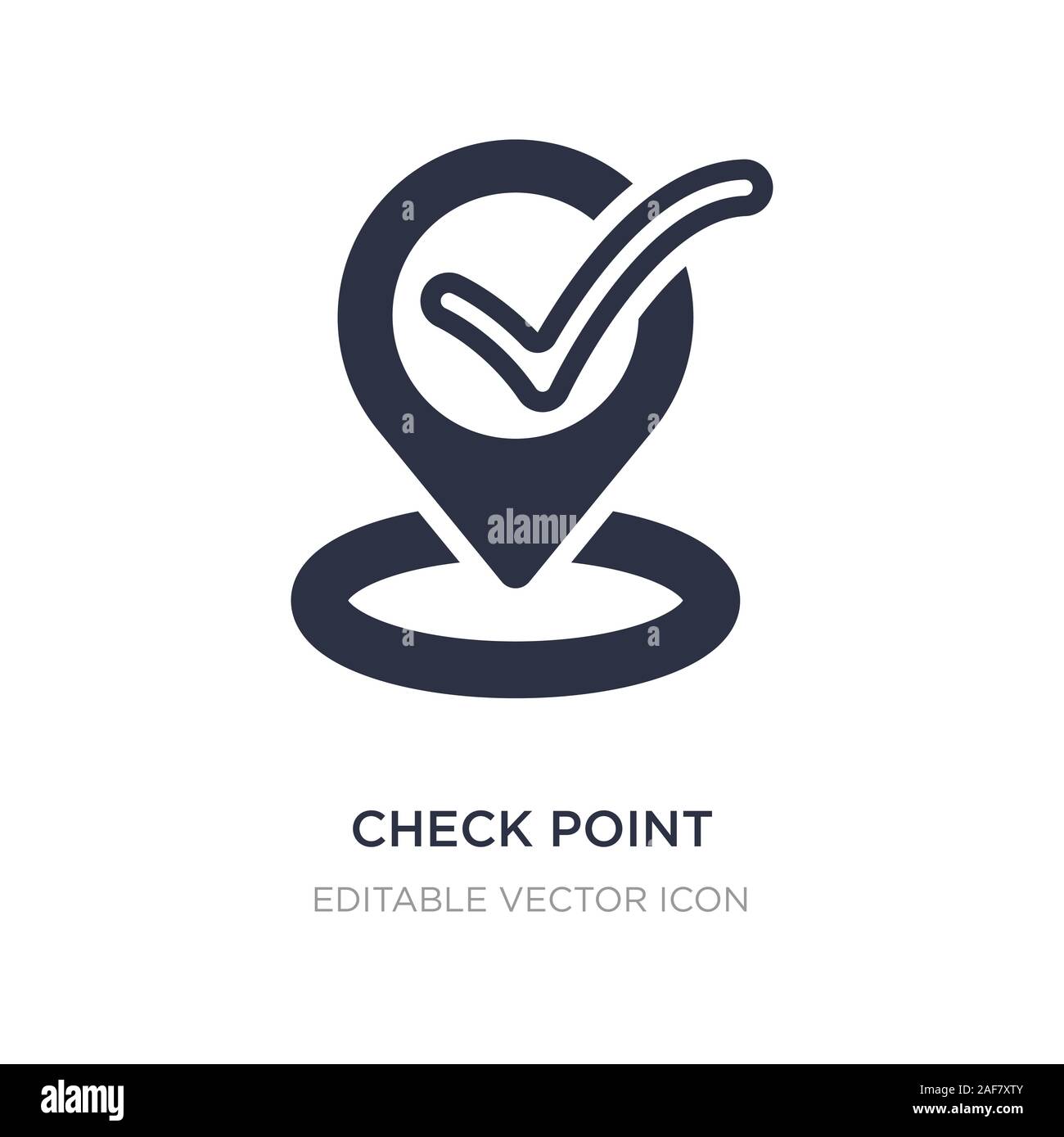 check point icon on white background. Simple element illustration from ...