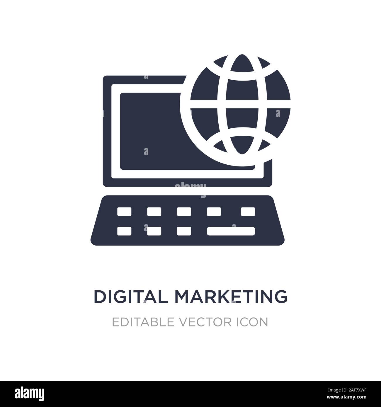 digital marketing icon on white background. Simple element illustration ...