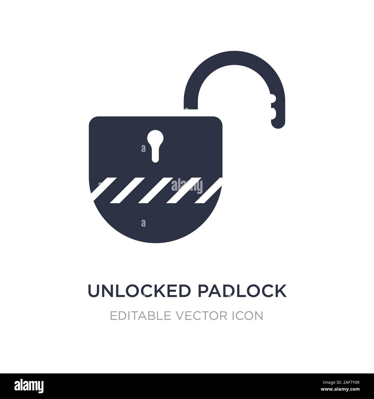 unlocked padlock icon on white background. Simple element illustration ...