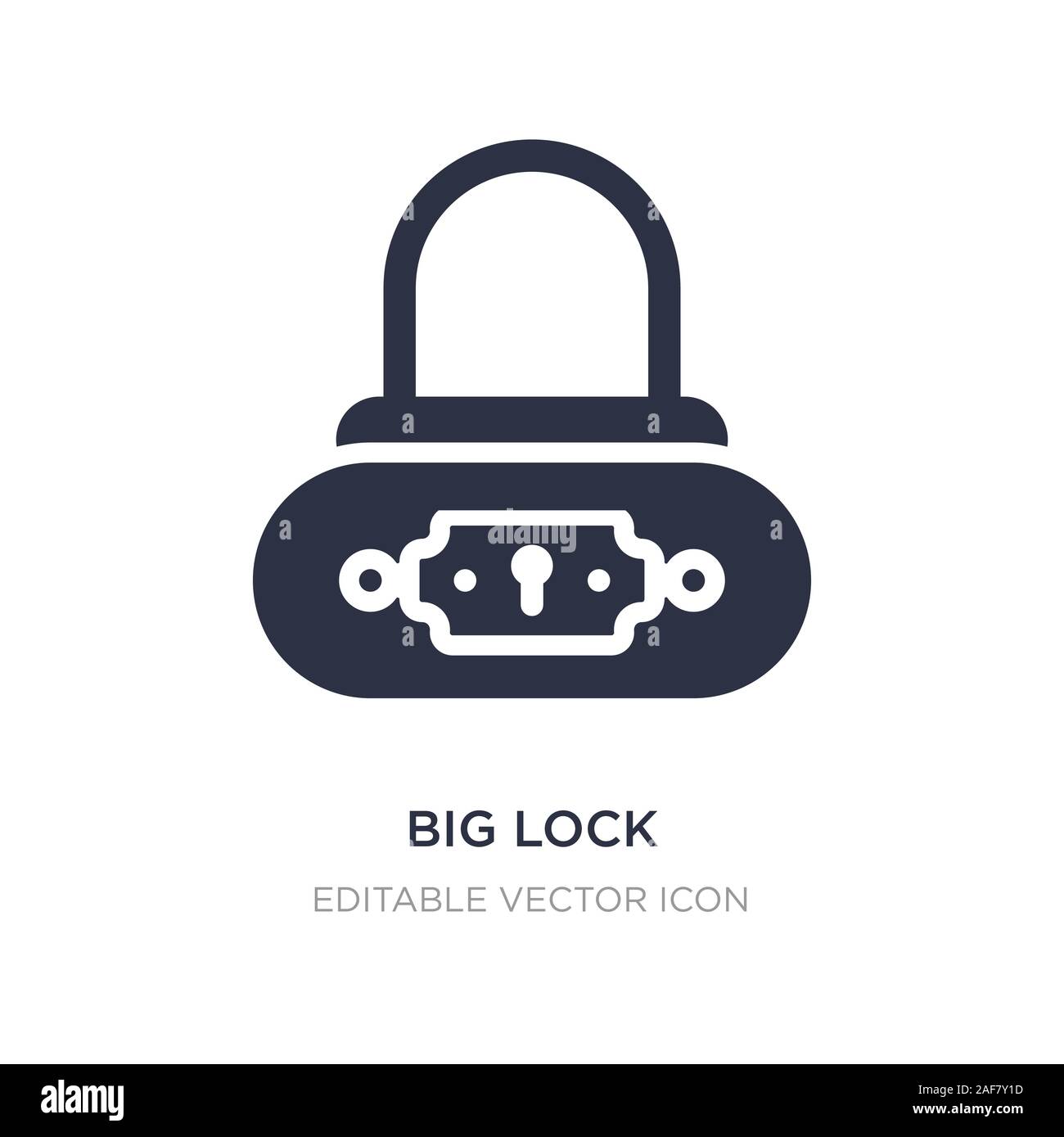 big lock icon on white background. Simple element illustration from ...