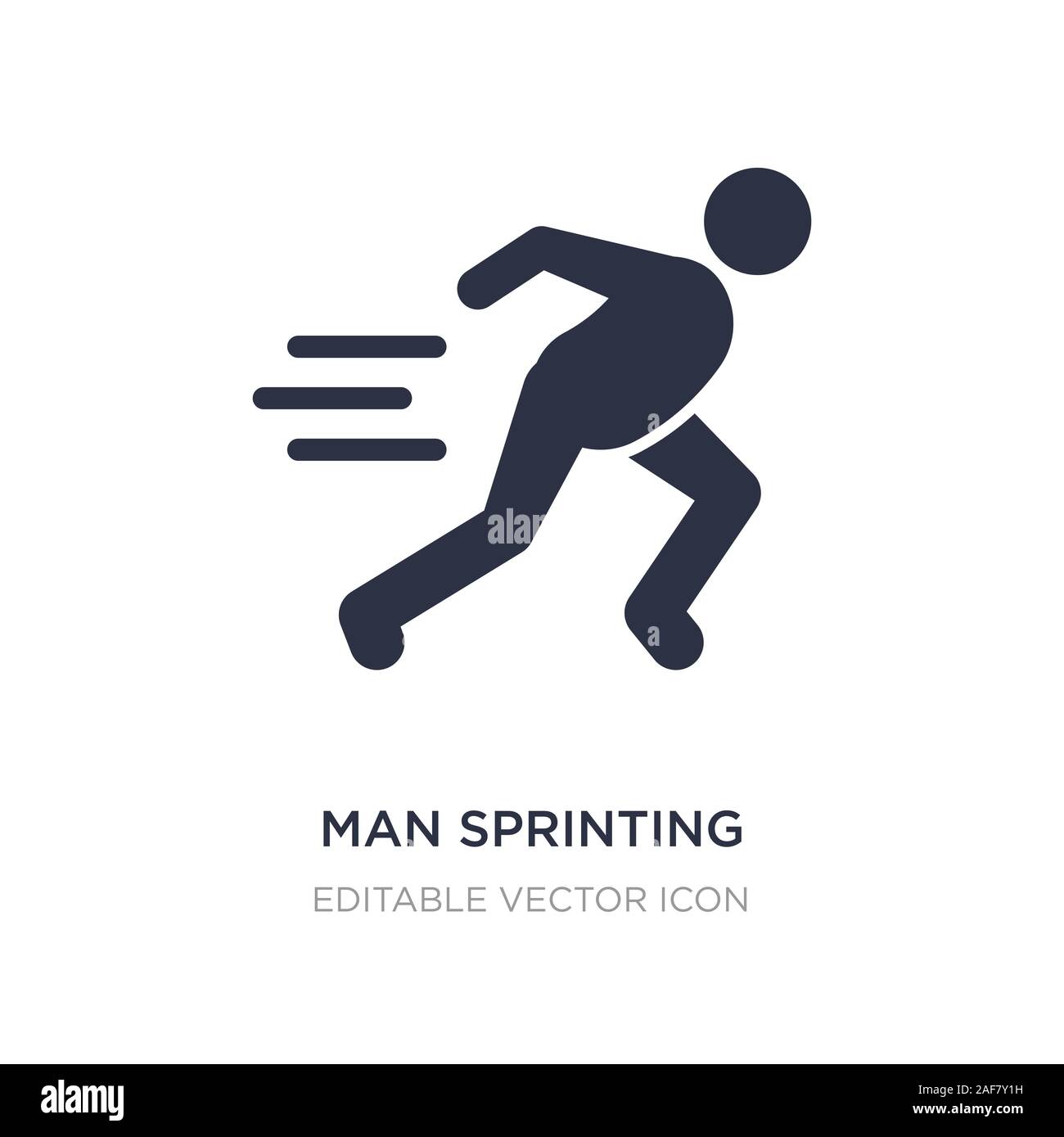 man sprinting icon on white background. Simple element illustration ...