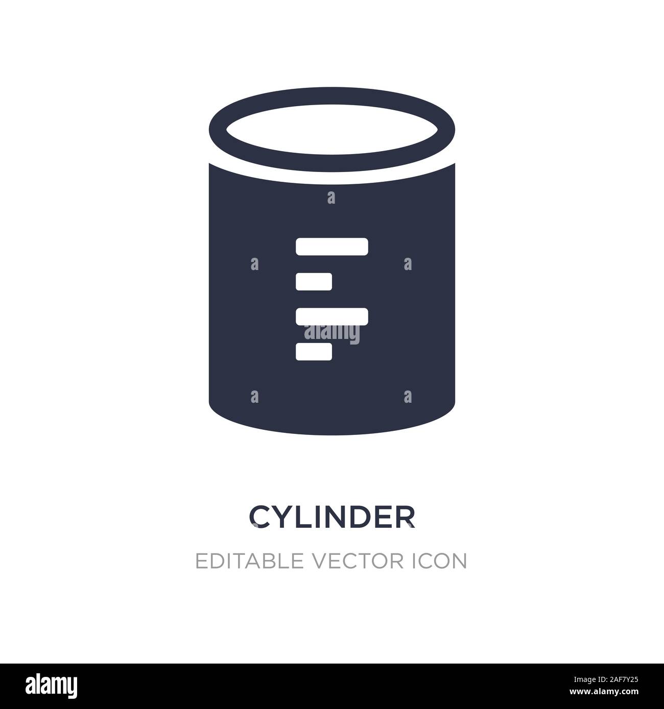 cylinder volumetric icon on white background. Simple element ...