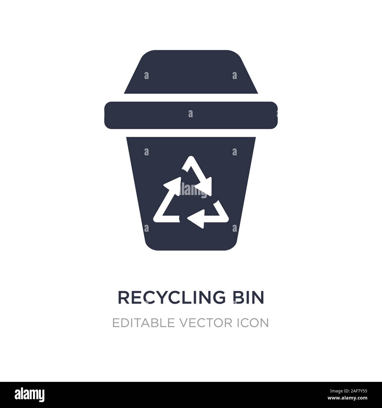 recycling bin icon on white background. Simple element illustration ...