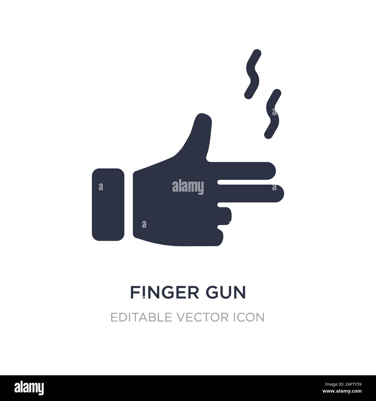 finger gun icon on white background. Simple element illustration from ...