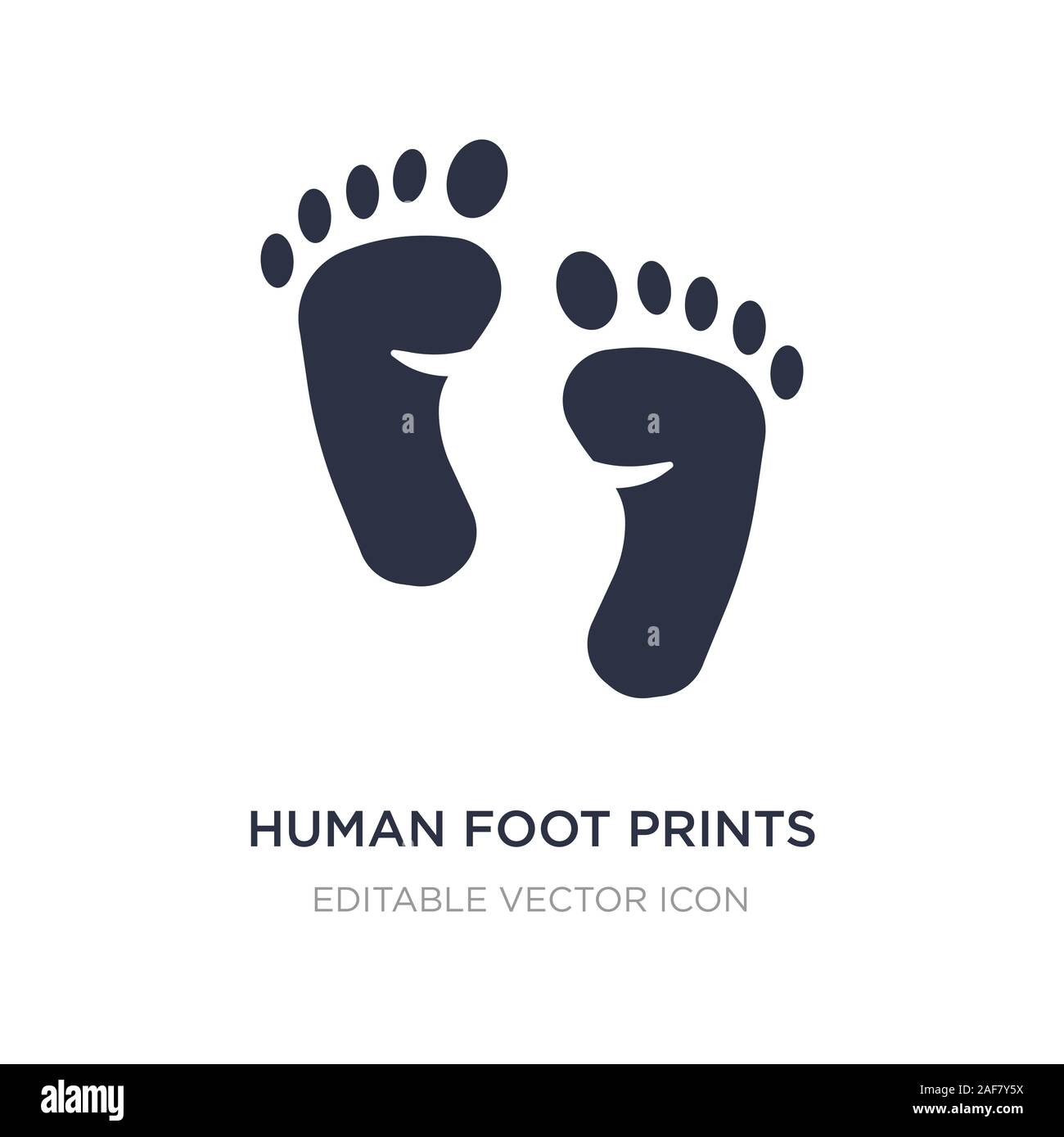 human foot prints icon on white background. Simple element illustration ...