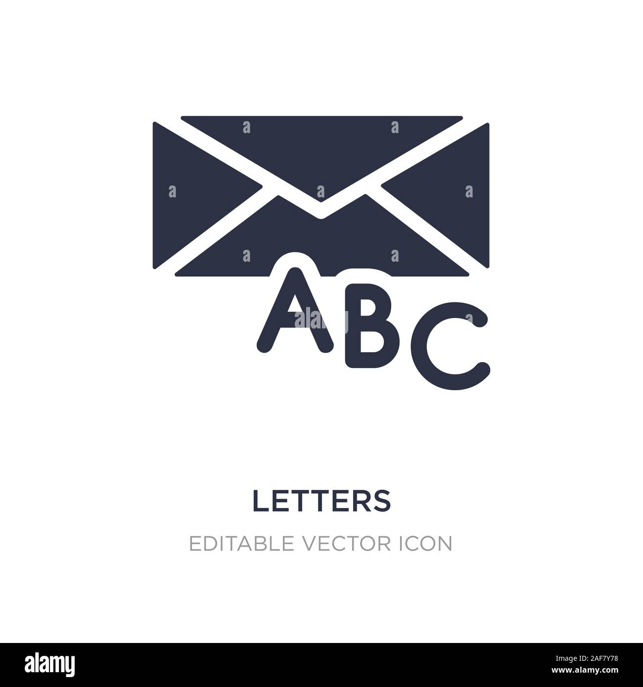 letters icon on white background. Simple element illustration from ...