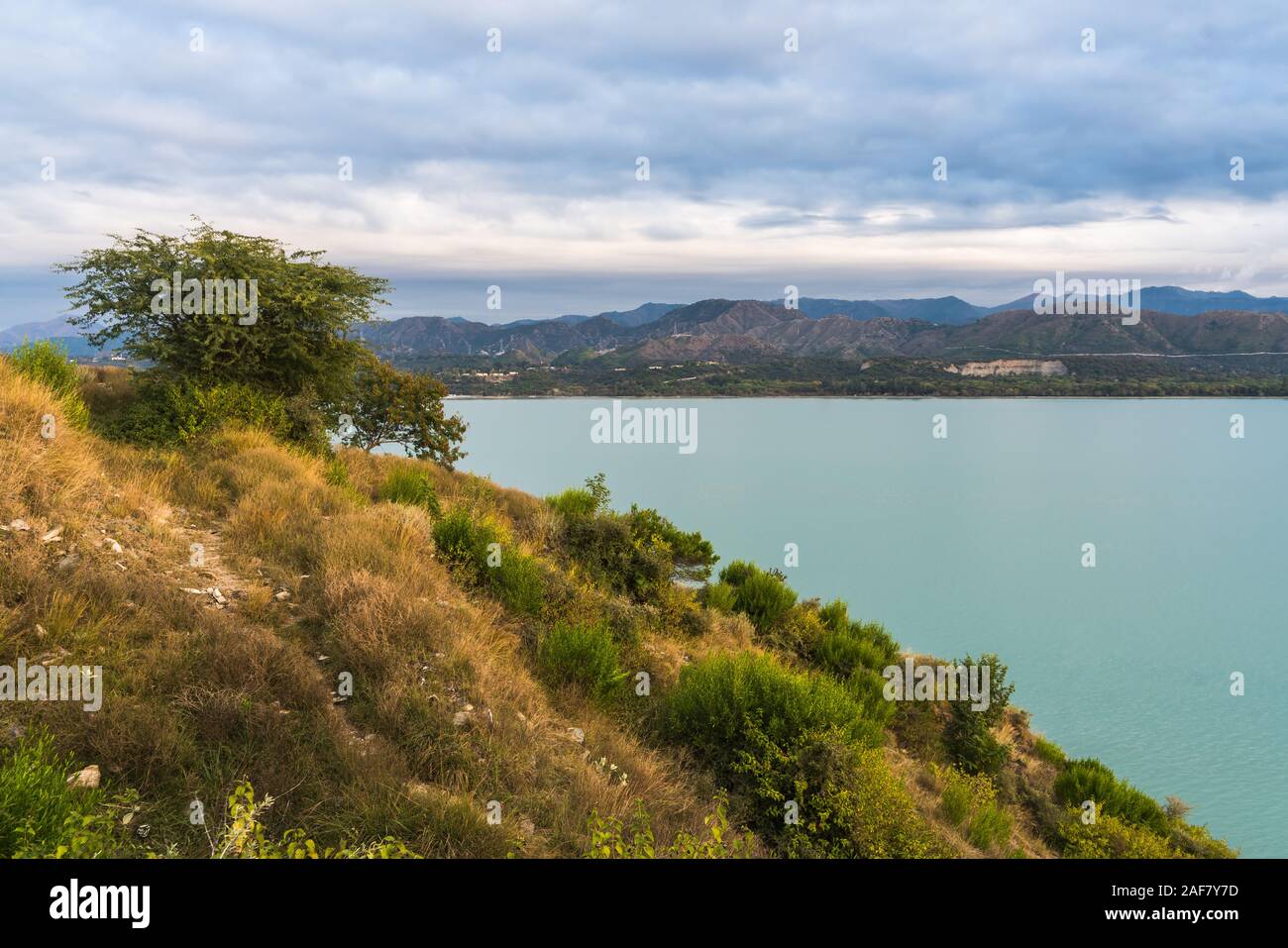 Tarbela Lake and Mountain landscape, Tarbela Dam Ghazi, KPK, Pakistan ...