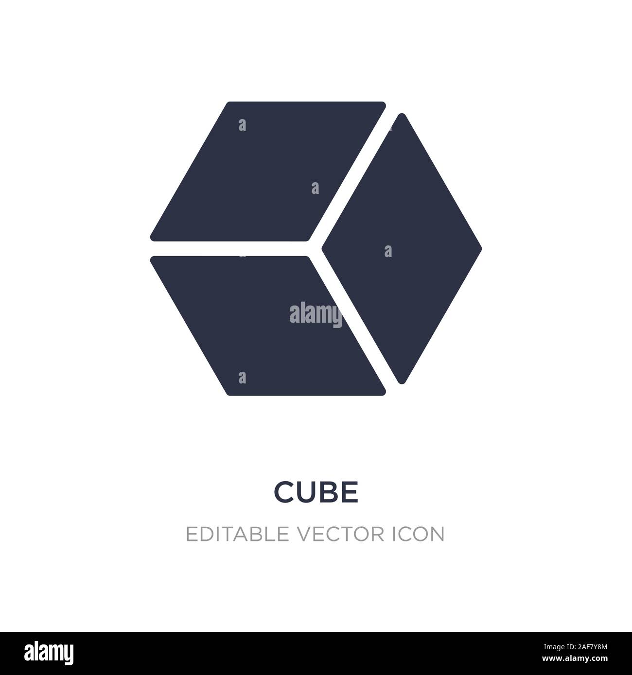 cube icon on white background. Simple element illustration from Shapes ...